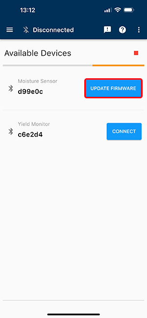 Updating the Moisture Sensor Over Bluetooth® – FarmTRX
